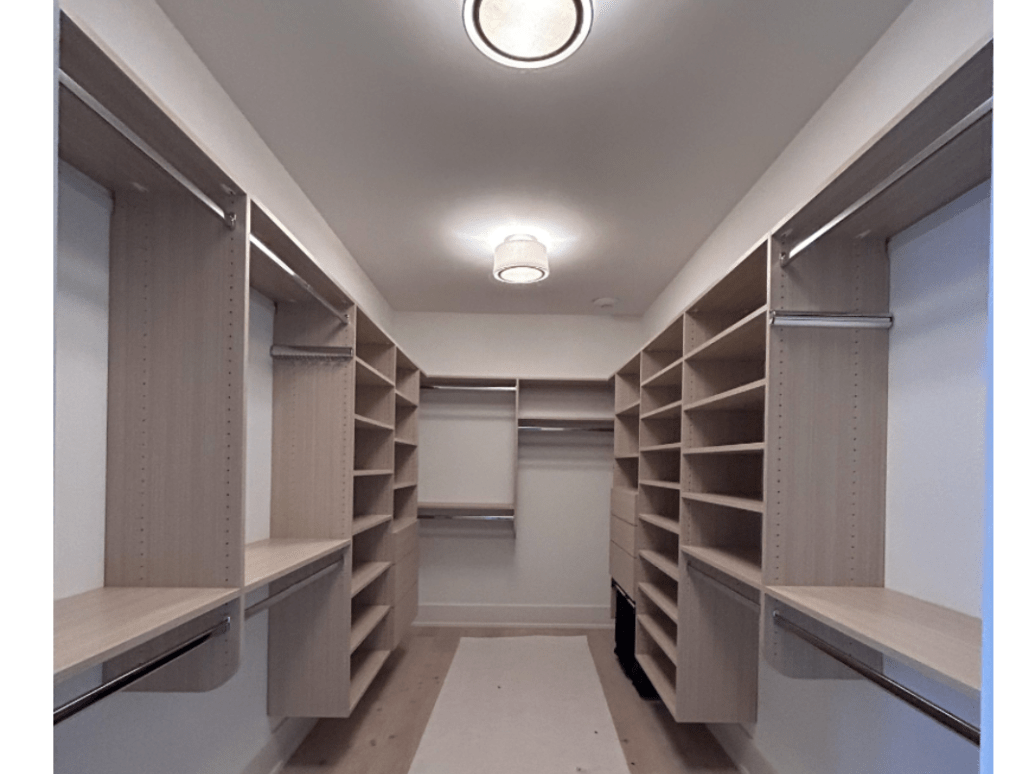 Tranquil Beige Closet in Western Springs, IL - Chicagoland Home Products