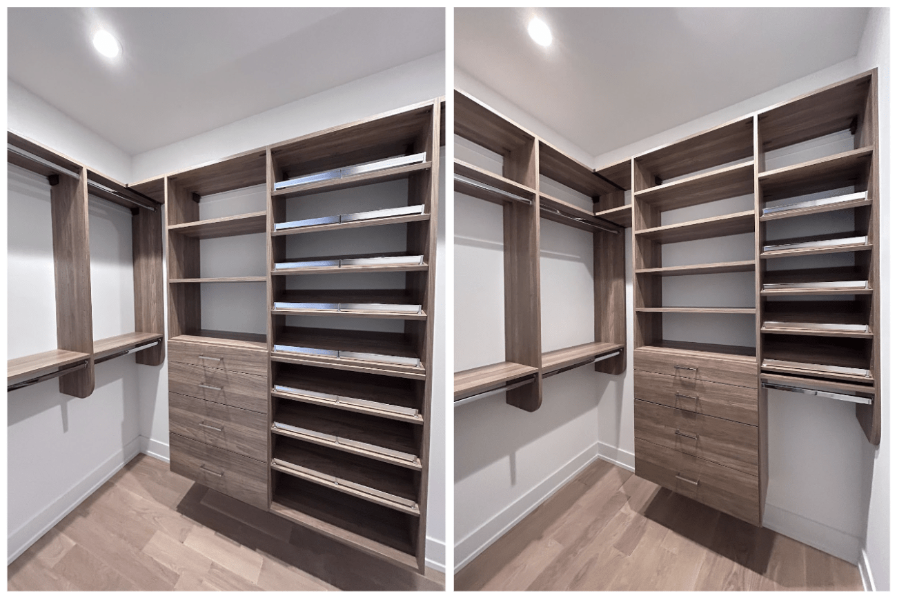 Slanted Shoe Shelves in Color Apres Ski - Chicagoland Home Products