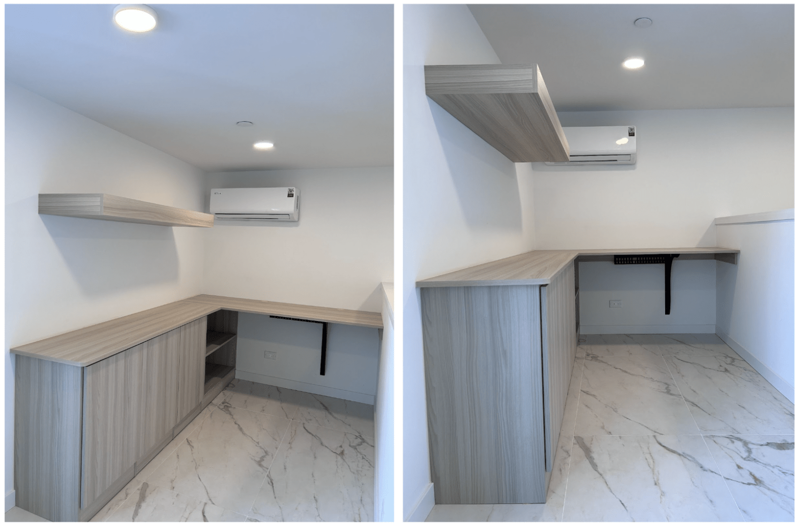 Desk Nook with Floating Shelves - Chicagoland Home Products