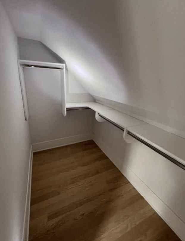 Sloped Ceiling Shelving Application - Chicagoland Home Products